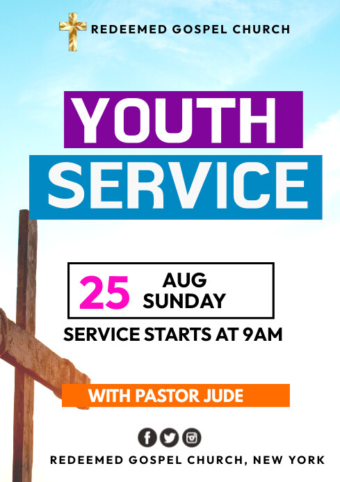 youth service Templat | PosterMyWall