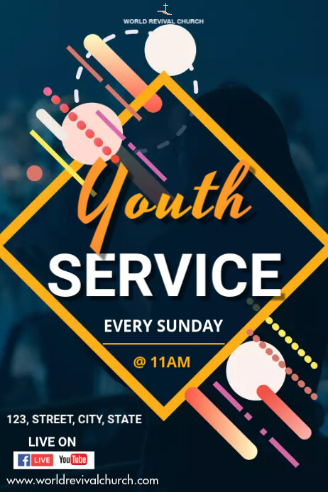 Youth service Template | PosterMyWall