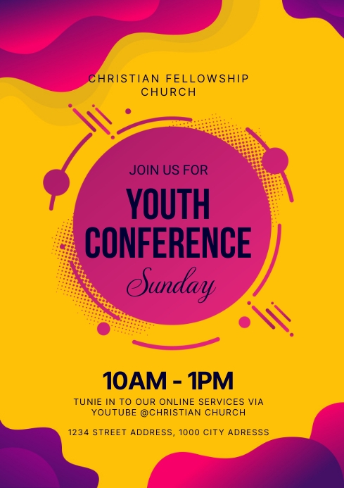 YOUTH SERVICE Template | PosterMyWall