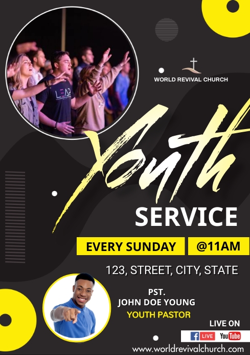 Youth service Template | PosterMyWall