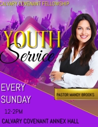 YOUTH SERVICE FLYER Template | PosterMyWall