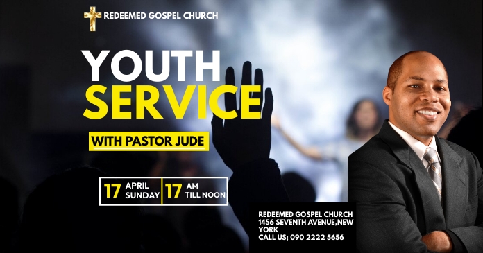 Youth Service Flyer Template | PosterMyWall