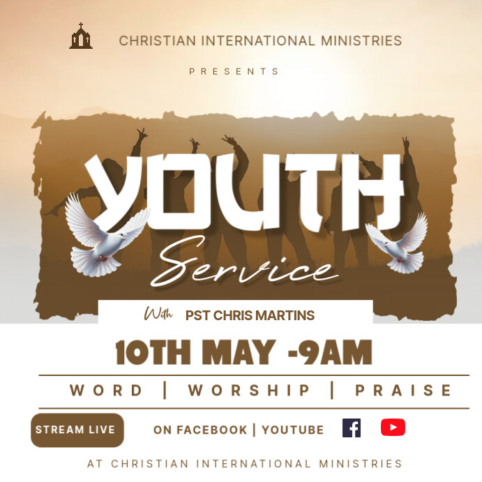 youth service flyer Template | PosterMyWall