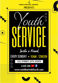 Church service flyer Template | PosterMyWall
