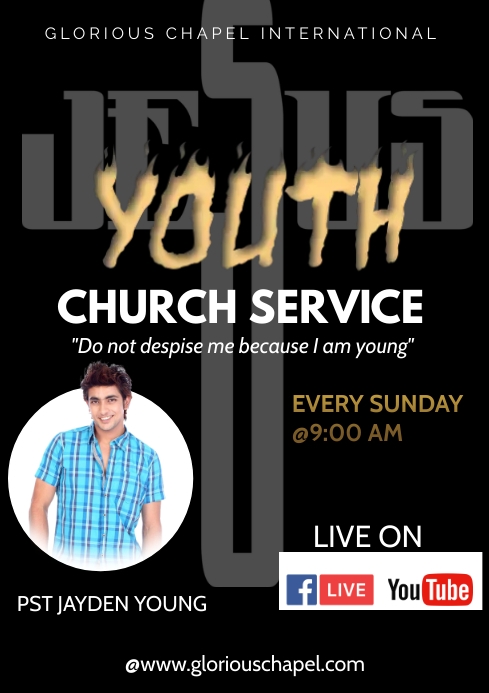 youth service flyer template | PosterMyWall