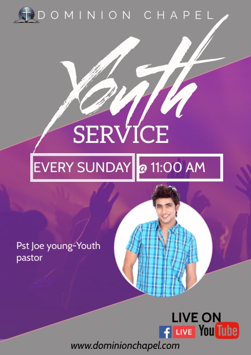 youth service flyer template | PosterMyWall