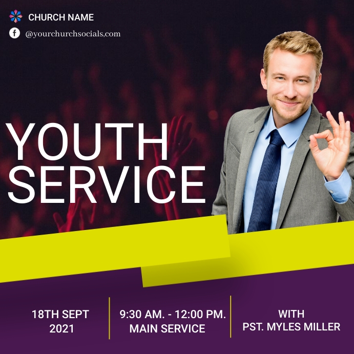 Copy of Youth service poster | PosterMyWall