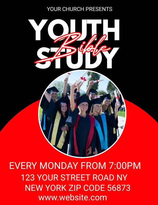 youth study bible day Template | PosterMyWall