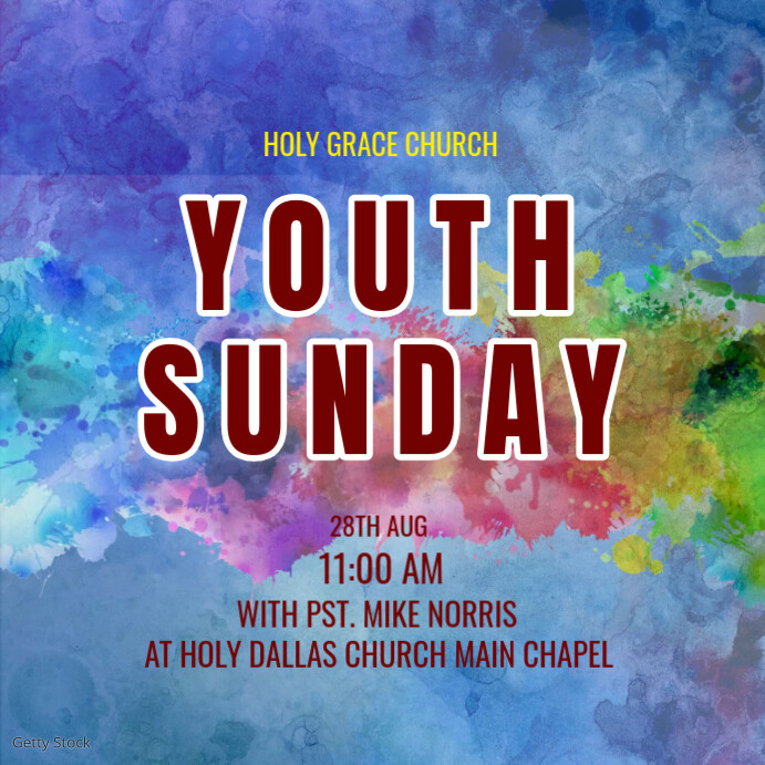 Plantilla de youth sunday (1) | PosterMyWall