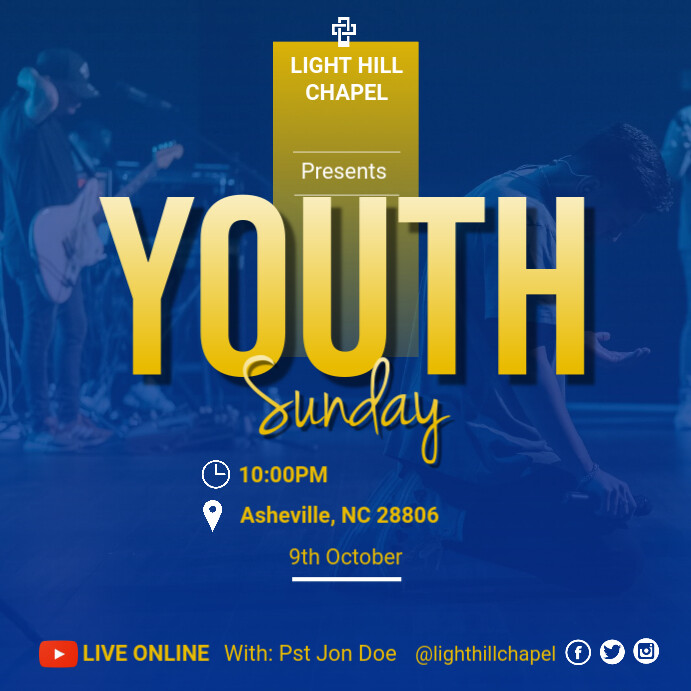 YOUTH SUNDAY (11) Template | PosterMyWall