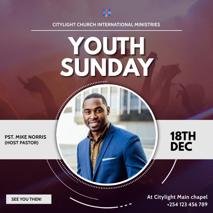 youth sunday church service flyer template | PosterMyWall