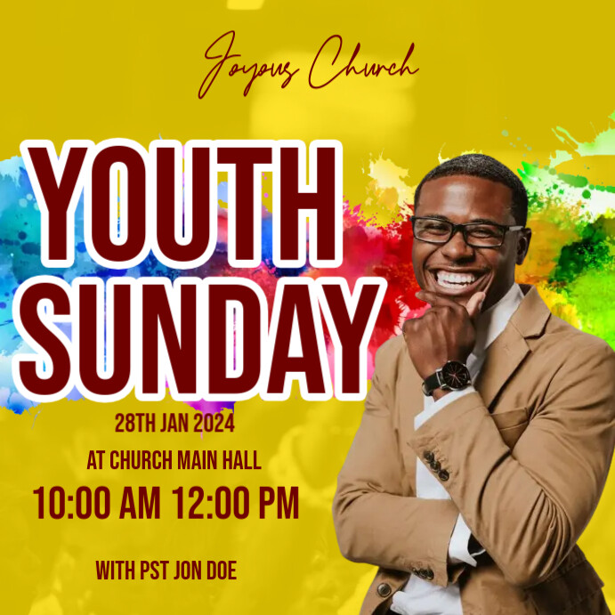 youth Sunday Template | PosterMyWall