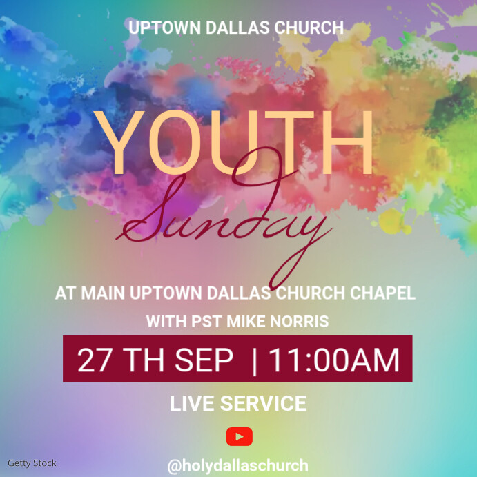Copy of youth sunday | PosterMyWall