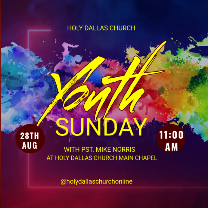 Copy of youth sunday | PosterMyWall