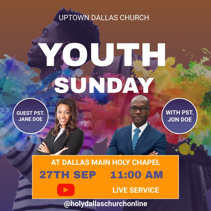 youth Sunday Template | PosterMyWall