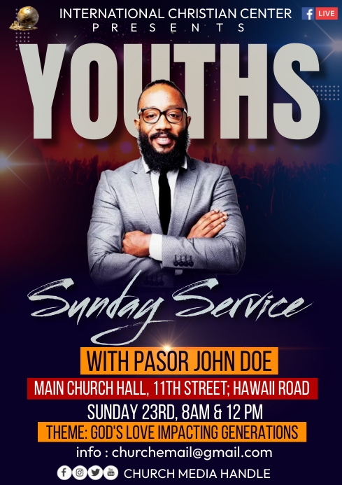 youth sunday Template | PosterMyWall