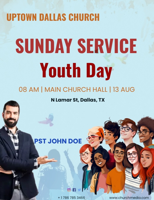 youth sunday Template | PosterMyWall