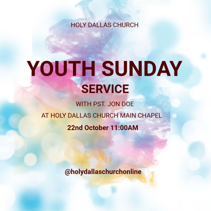 youth sunday Template | PosterMyWall