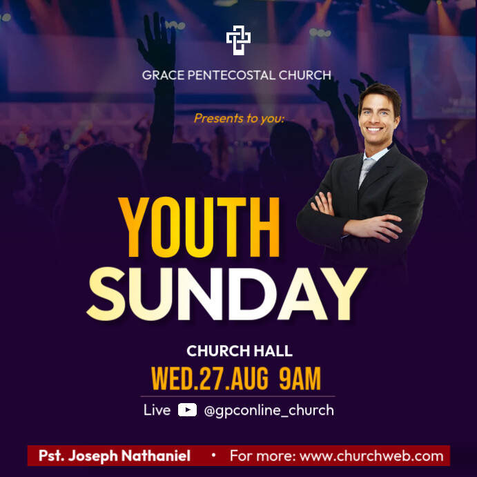 youth sunday Template | PosterMyWall