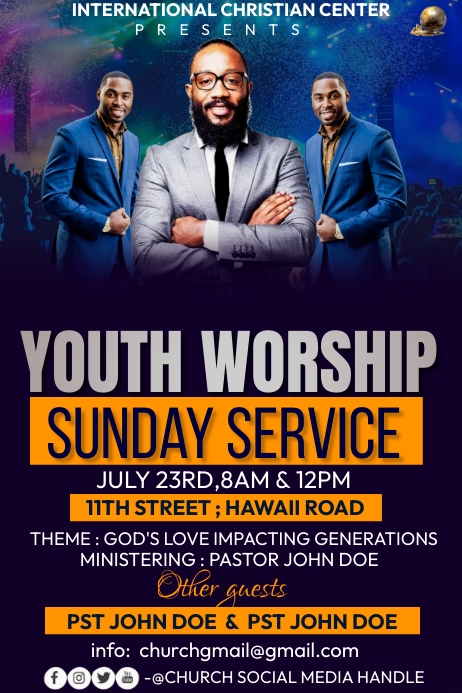 youth sunday Template | PosterMyWall
