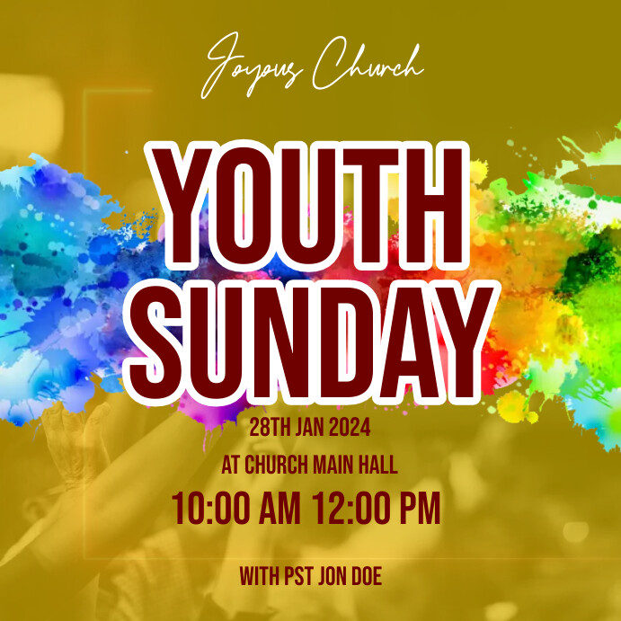 youth Sunday Template | PosterMyWall