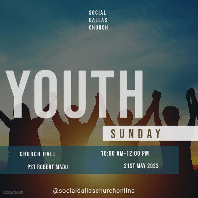 youth Sunday Template | PosterMyWall