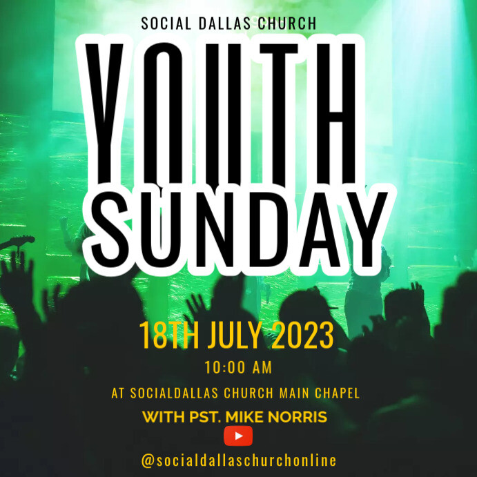 youth Sunday Template | PosterMyWall