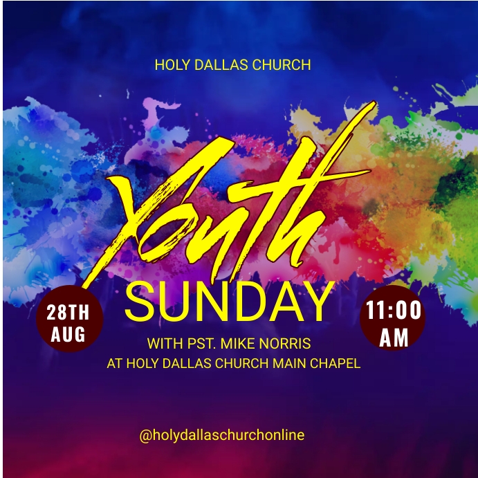 youth sunday Template | PosterMyWall