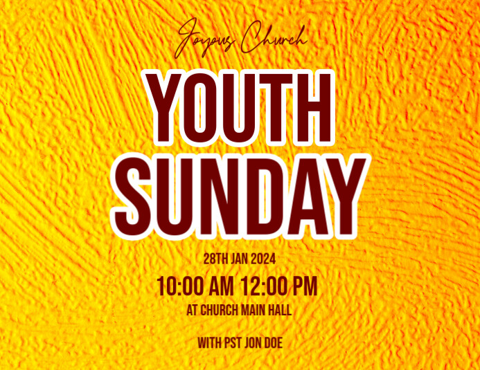 youth Sunday Template | PosterMyWall