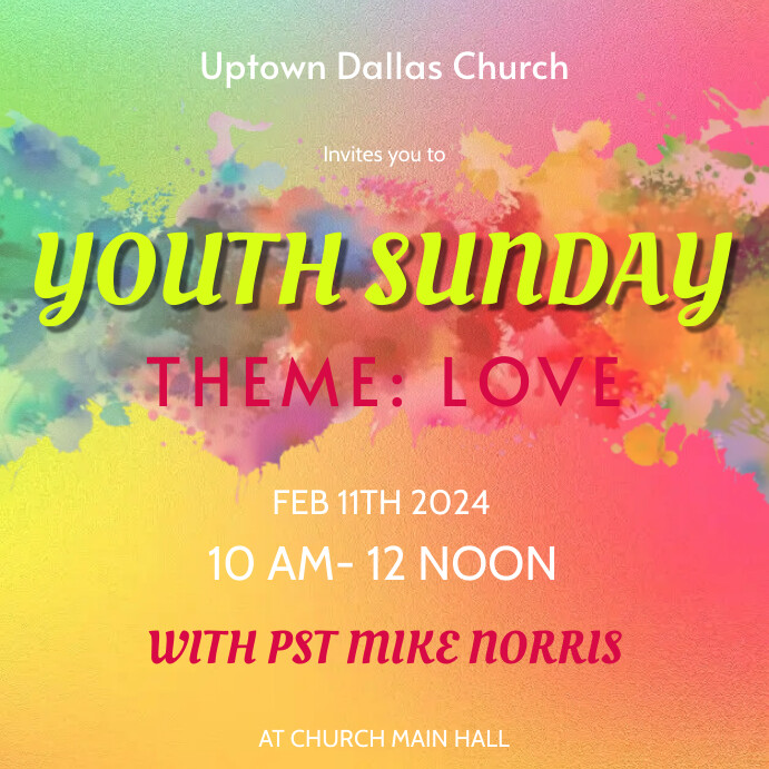 youth Sunday Template | PosterMyWall