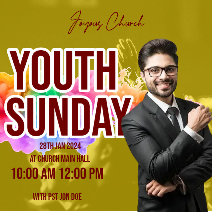 youth Sunday Template | PosterMyWall