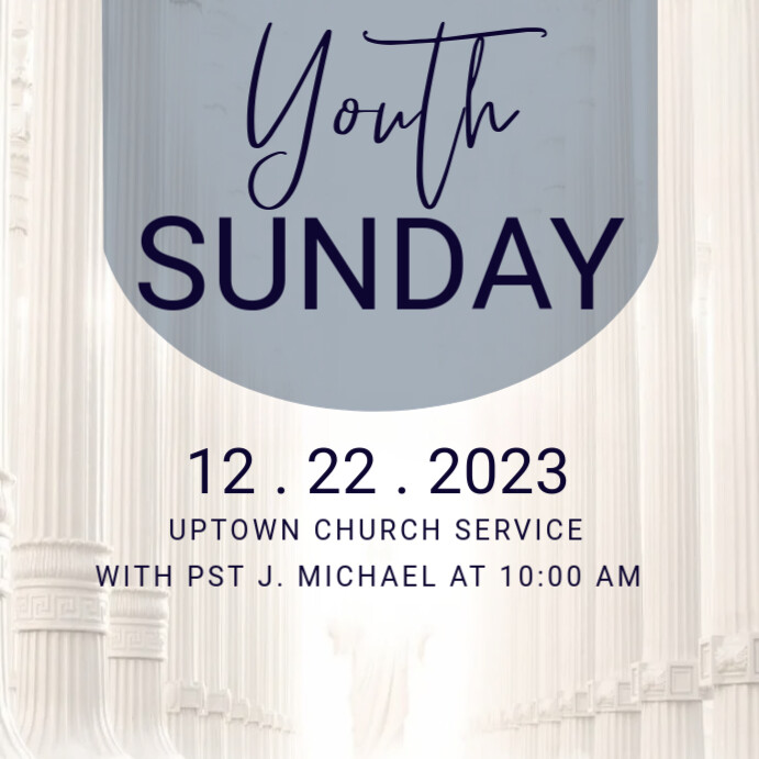 Plantilla de youth Sunday | PosterMyWall
