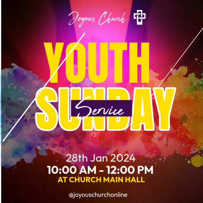 youth Sunday Template | PosterMyWall