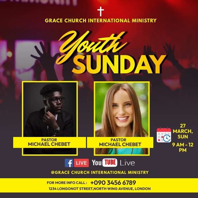 YOUTH SUNDAY FLYER Template | PosterMyWall