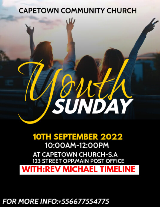 Copy of youth Sunday flyer template (2) | PosterMyWall