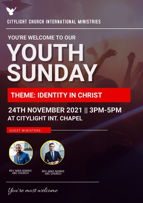 youth sunday flyer template | PosterMyWall