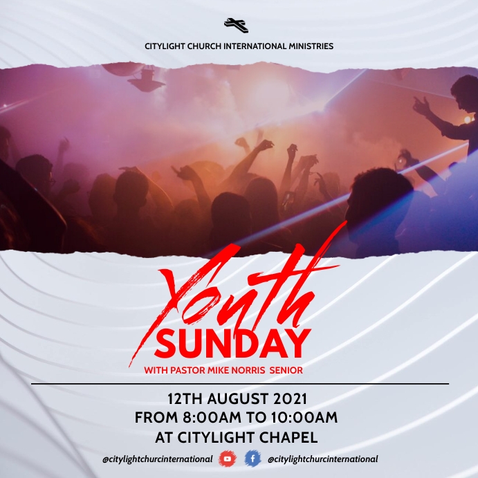 youth sunday flyer template | PosterMyWall