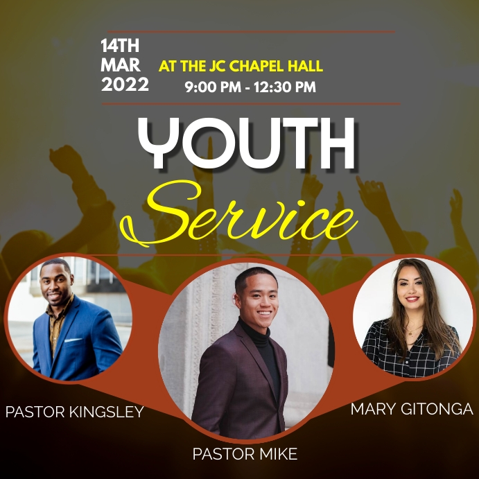 Folleto de Plantilla de Volante de Domingo Juvenil de | PosterMyWall