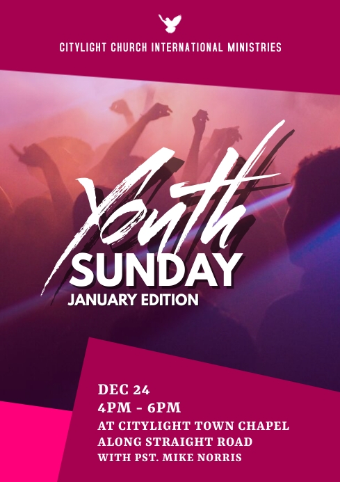 youth sunday flyer template | PosterMyWall