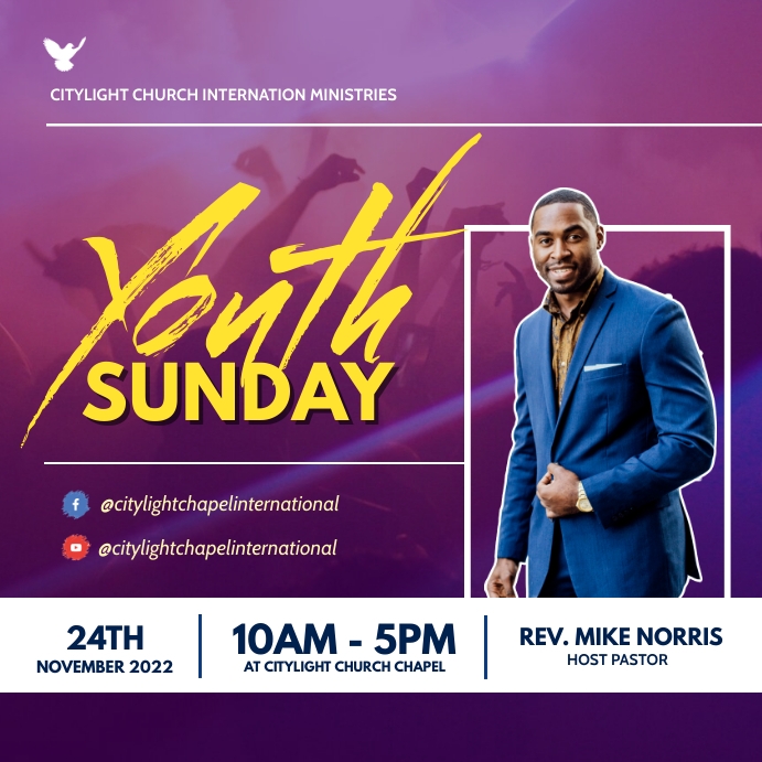 La Brochure Du Modèle de Flyer Du Dimanche Des Jeunes | PosterMyWall