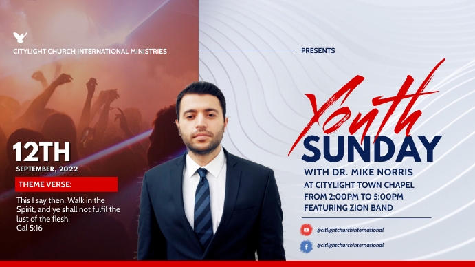 youth sunday flyer template | PosterMyWall