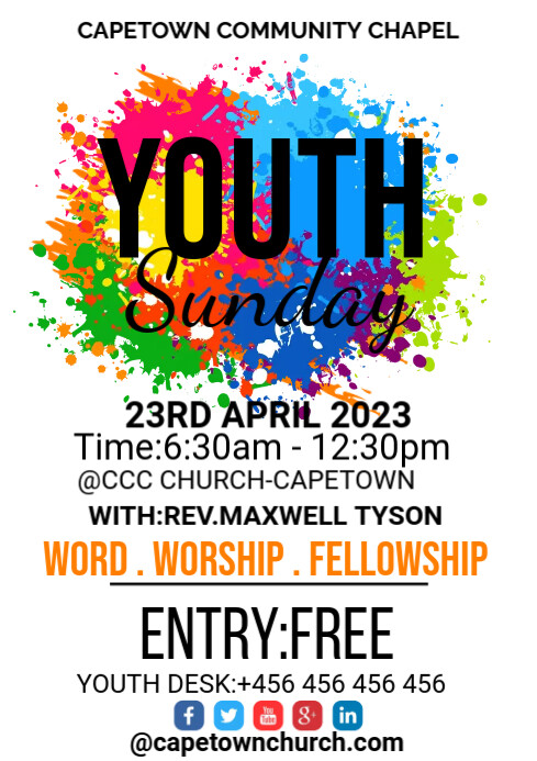 youth Sunday flyer template | PosterMyWall