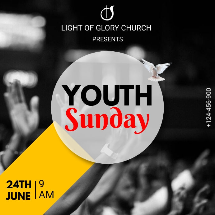 Plantilla de YOUTH SUNDAY POSTER | PosterMyWall