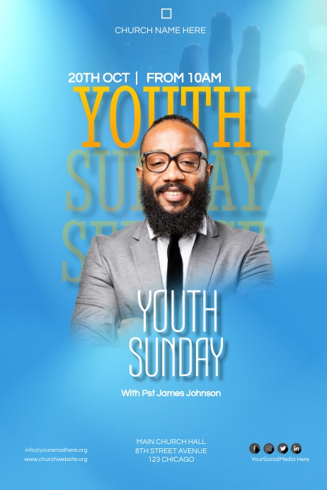 youth sunday service Template | PosterMyWall