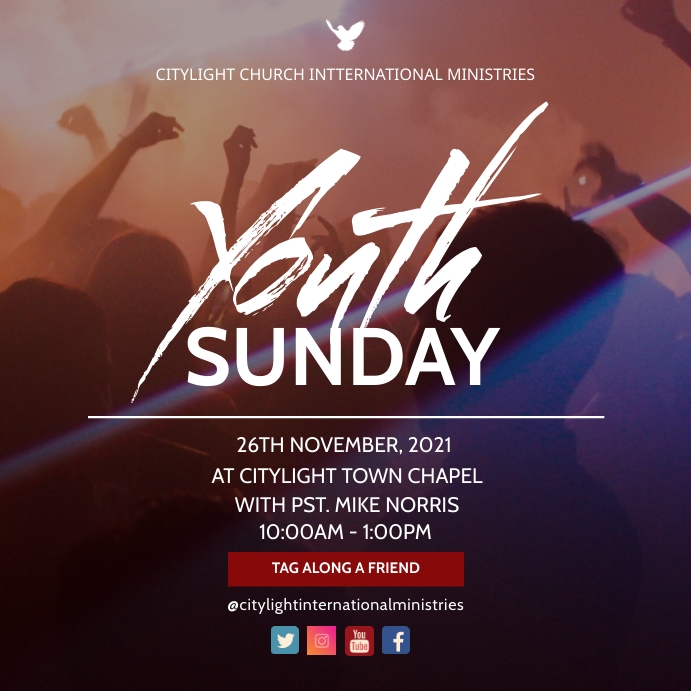 youth sunday service Template | PosterMyWall