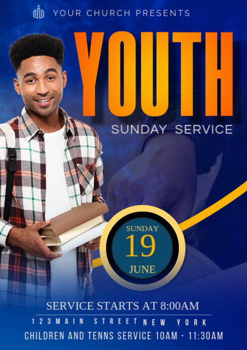 Copy of Youth Sunday Service | PosterMyWall