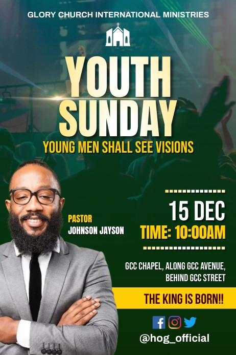Copy of Youth Sunday Service | PosterMyWall