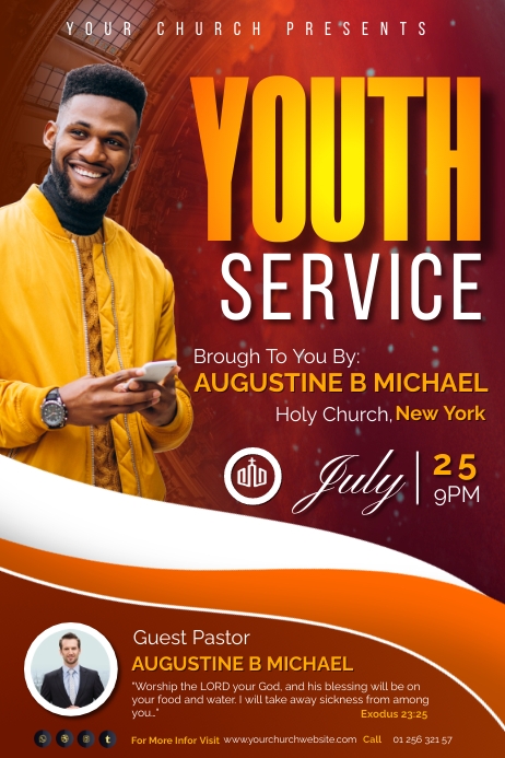 Youth Sunday Service | PosterMyWall