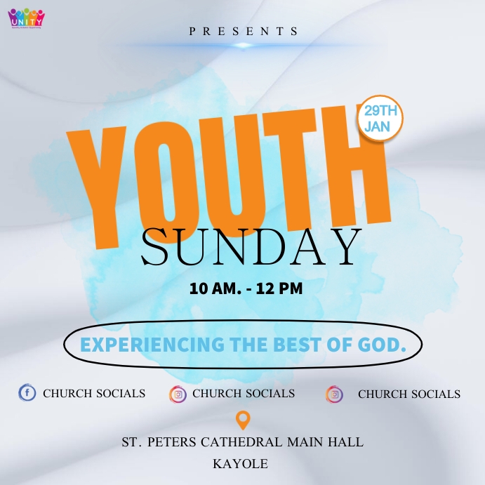 Youth Sunday service flyer (2) Template | PosterMyWall