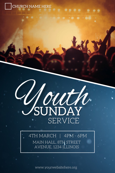 youth sunday service flyer Template | PosterMyWall